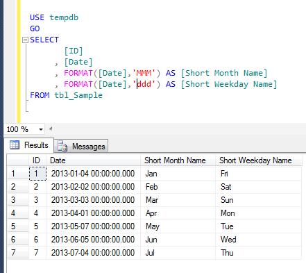 SQL SERVER – How to get short month name / weekday name from datetime ...