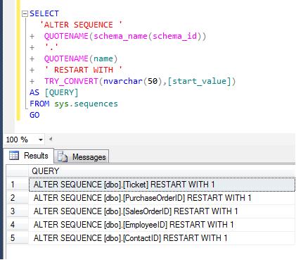 SQL SERVER – Resetting sequence values for entire database | SQL Server ...