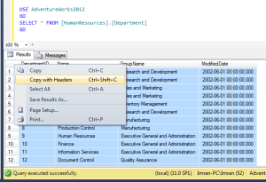 SQL SERVER – Include column header when copying or saving the results ...