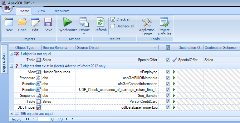 Schema comparison tool | SQL Server Portal