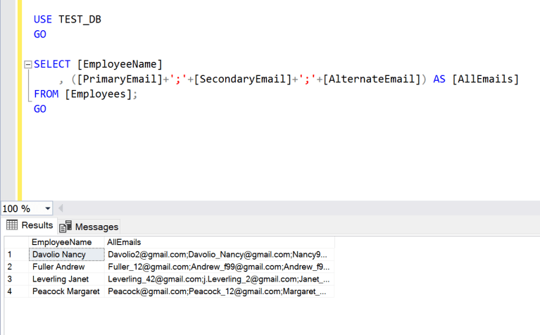 SQL Server – CONCAT_WS() Function | SQL Server Portal