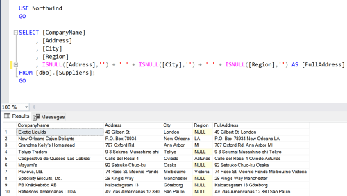 SQL Server – CONCAT_WS() Function | SQL Server Portal
