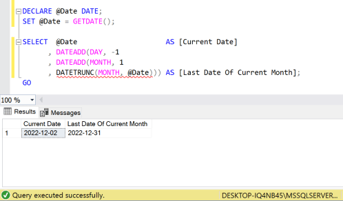 SQL Server 2022 – TSQL – How to get previous, current and last month ...